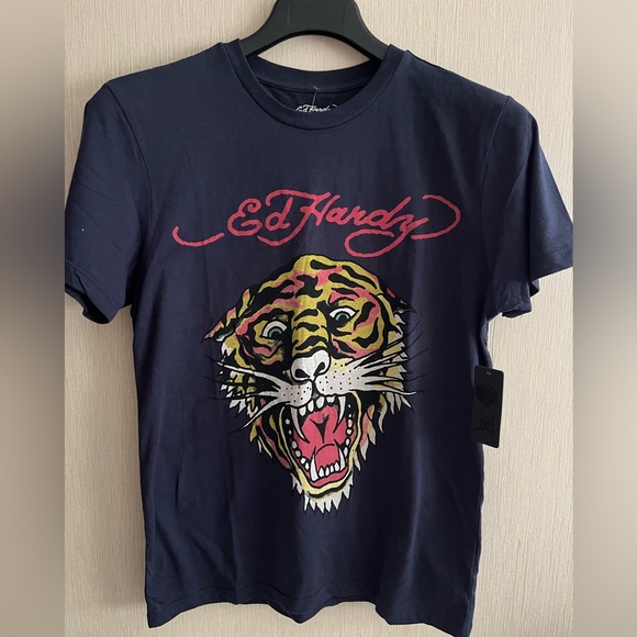 Ed Hardy | Shirts | Ed Hardy Cotton Blend Crew Neck Short Sleeve ...